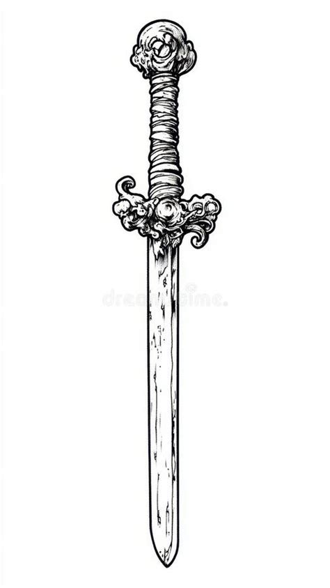 Ornate Dagger With Elaborate Handle Design And Intricate Details Stock Illustration Ornate Dagger With Elaborate Handle Design And Intricate Details Stock Illustration