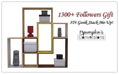 s3 to s4 gosik stack me up book shelf set sims 4 furniture