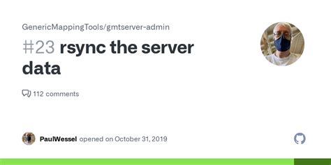 Rsync The Server Data · Issue 23 · Genericmappingtoolsgmtserver Admin · Github