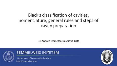 Blacks Cavity Classification For Pit And Fissure Caries Pdf