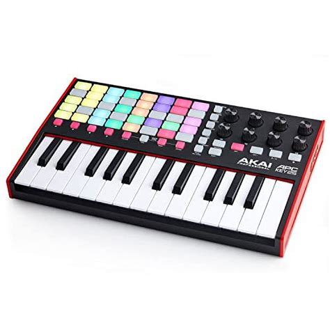 Akai Pro USB MIDI Keyboard Controller 25 Keys 40 RGB Pads 8 Knobs