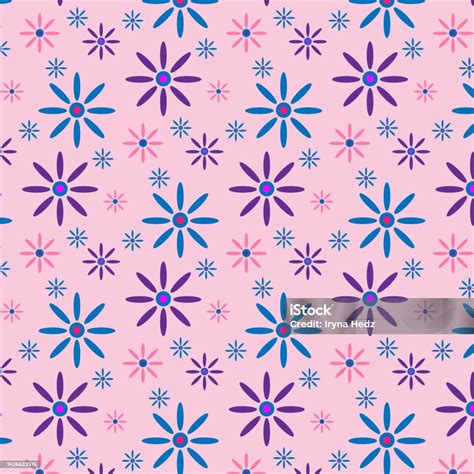 작은 꽃에 귀여운 꽃 무늬 매끄러운 벡터 텍스처 패션 프린트를위한 우아한 템플릿 작은 흰색과 분홍색 꽃으로 인쇄 라이트 핑크