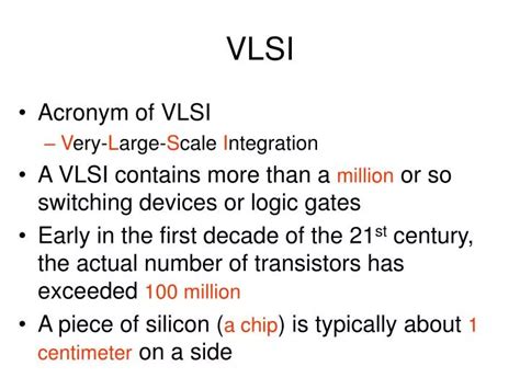 PPT VLSI PowerPoint Presentation Free Download ID
