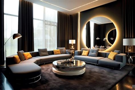 Premium Ai Image Sophisticated Contemporary Interior Design With