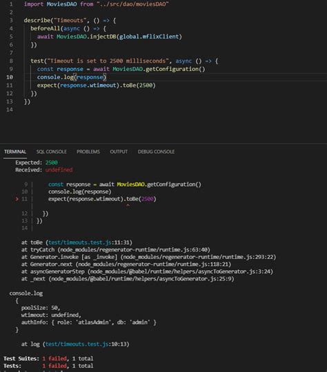 ticket timeouts wtimeout is deprecated m220js mongodb for
