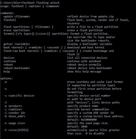 fastboot flashing unlock