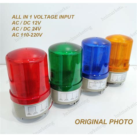 Led Revolving Warning Running Light Running Lamp Ac Dc 12v 24v 220v Red