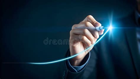 Data Transparency And Trust Hand Drawing Glowing Line Symbolizing Data Transparency And Trust In