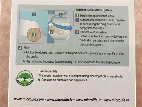 Microlife Mesh Nebuliser Health And Nutrition Health Monitors And Weighing Scales On Carousell
