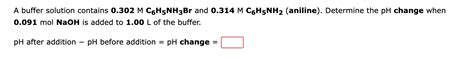 Solved A Buffer Solution Contains MC H NH Br And Chegg