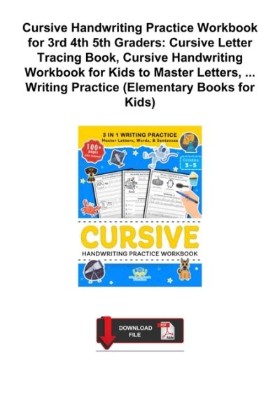 Pdf Read Cursive Handwriting Practice Workbook For 3rd 4th 5th Graders Cursive Letter Tracing