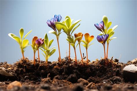 Premium Photo Flower Seedlings Isolated On Transparent Background