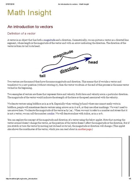 Introduction To Vector At Collection Of Introduction