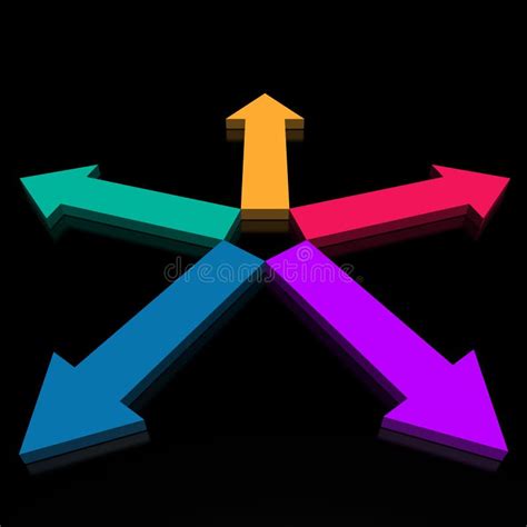 Abstract Geometric Arrows 3d Stock Vector Illustration Of Bend