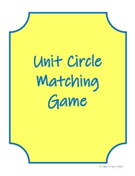 Unit Circle Game By Pattern Finders TPT
