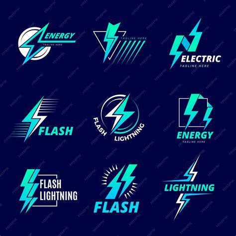 Premium Vector Lightning Bolt Logo Electricity And Flash Symbols