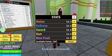 How To Reset Stats In Blox Fruits