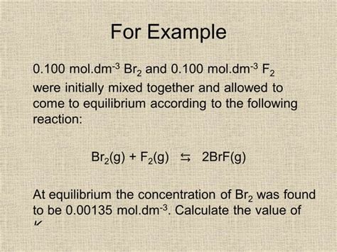 Equilibrium Kc Calculations PPT