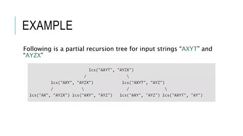 Longest Common Subsequence Lcs Algorithm Ppt