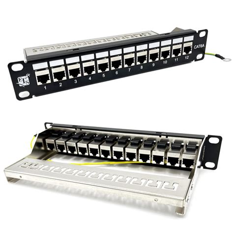 12 Port Patch Panel Cat6a With Cable Support Fully Australia Ubuy