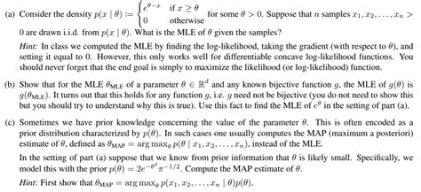 solved b ﻿show that for the mle θmle ﻿of a parameter
