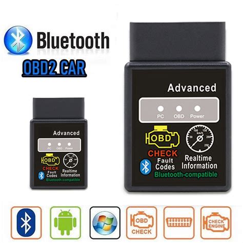 OBD2 Bluetooth Wireless Diagnostic Code Reader OBD II Scan Tool And Clear Check Engine Light ...