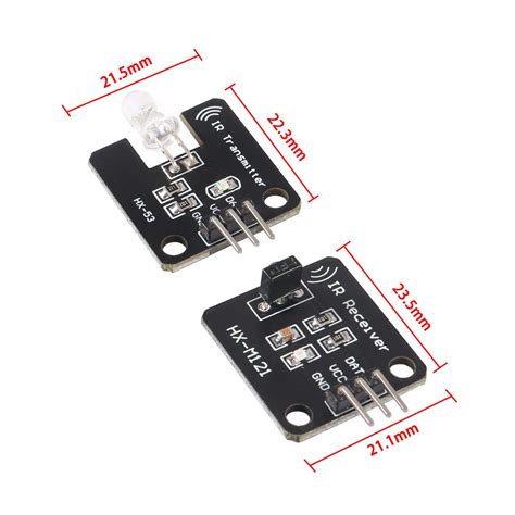 Alamscn 2 Set Digital 38khz Infrared Ir Receiver Sensor Module With Transmitter Module Kit Set