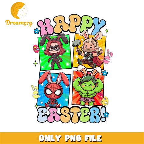 Marvel Easter Png Bunny Heroes Dreamsvg Store