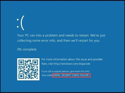 Ways To Fix Kernel Security Check Failure BSOD
