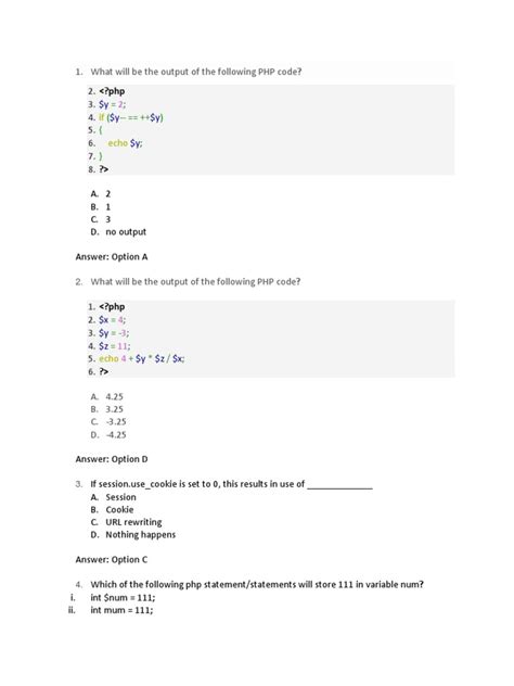 php mcqs pdf php c programming language