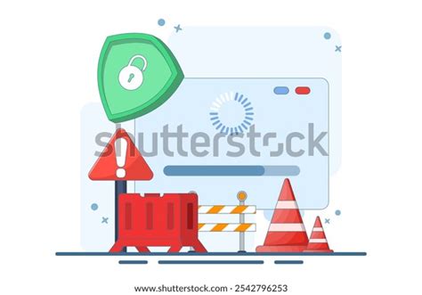 System Maintenance Concept Error Fixing Problems Stock Vector Royalty