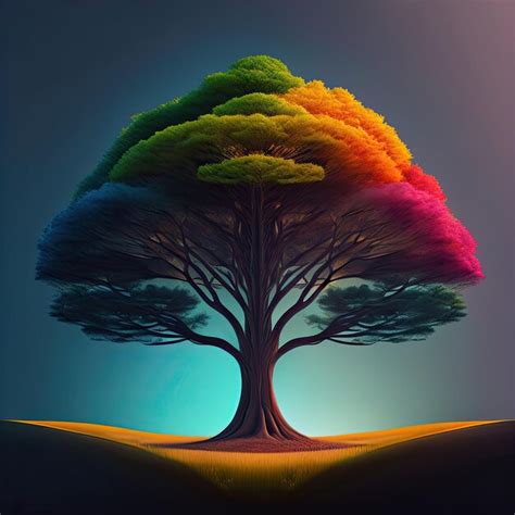 Premium Ai Image Abstract Tree