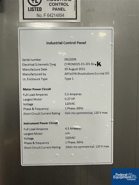 Repligen Artesyn Automated Single Use Chromatography System 1 4 Inch Id Federal Equipment
