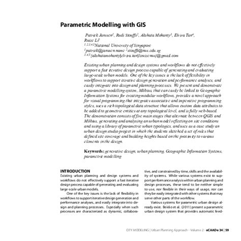 pdf parametric modelling with gis