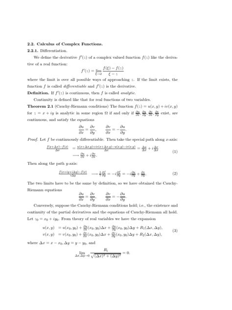Complex Function Derivatives Pdf Complex Analysis Derivative