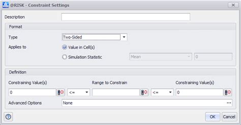 Optimization Constraints