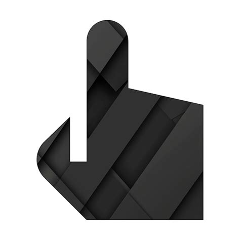 Premium Photo Image Icons Cursor Finger Black Rectangle Background