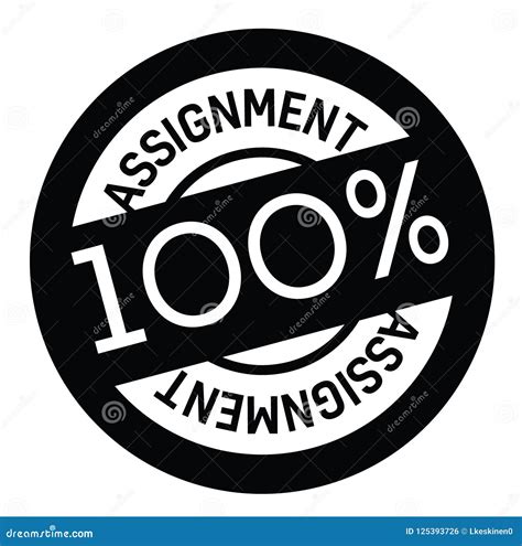 Assignment Rubber Stamp Stock Vector Illustration Of College 125393726