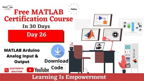matlab analog input and output arduino in matlab youtube
