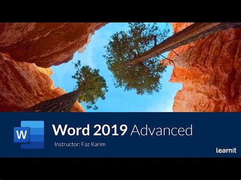 free video word 2019 advanced tutorial from learnit training class