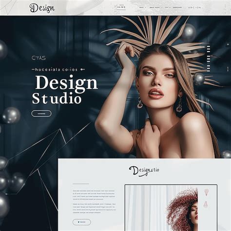 Premium Photo A Sophisticated Full Landing Page Of A Female Model For A Portfolio