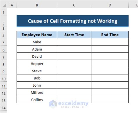 Solved Excel Formatting Not Working Unless Double Click Cell