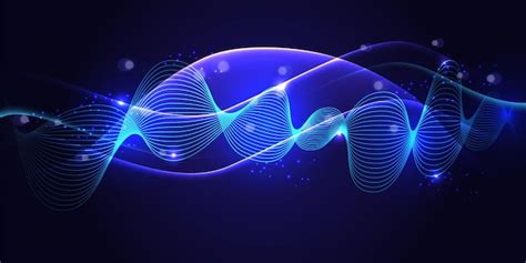 Premium Vector Abstract Dynamic Waves Blue Technology Background With