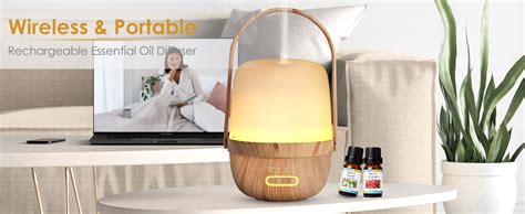 Cordless Essential Oil Diffusers Wooden Grain Uk Health