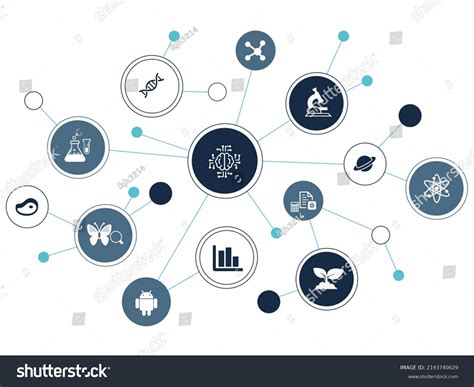 Science Concept Various Scientific Research Fields Stock Vector Royalty Free 2193740629