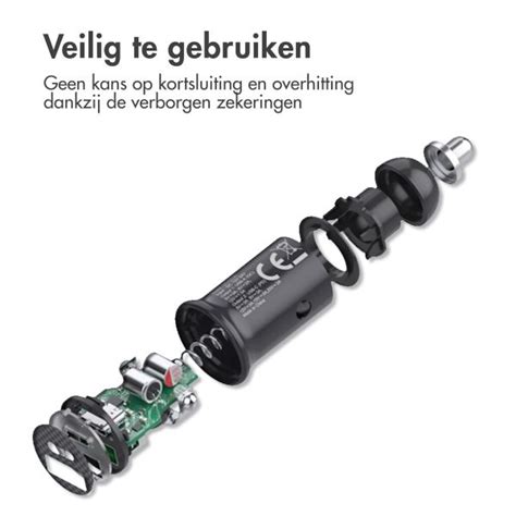 IMoshion Mini Autolader Poorten USB A Quick Charge USB C Power Delivery Watt