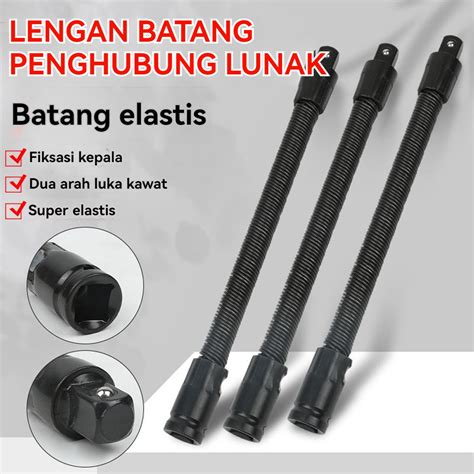 Jual Sambungan Ekstensi Kabel Fleksibel Bor Impact Wrench Extension Rod Pemanjang Kunci Sok