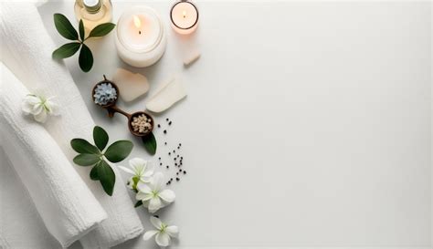 Premium Ai Image Serene Relaxation Haven Empty Background With A Massage Set Invites Tranquility