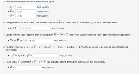 Solved 1 Point A Find The Coordinate Vector For Each Chegg Com
