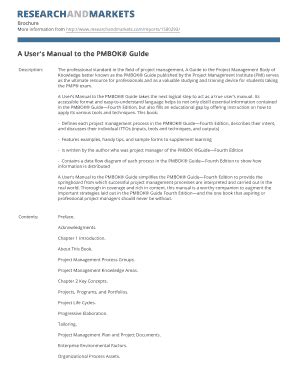 A User S Manual To The Pmbok Guide Pdf Fill And Sign Printable Template Online
